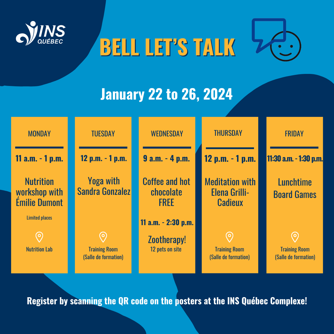 A week filled with activities for Bell Let’s Talk! | Institut national ...